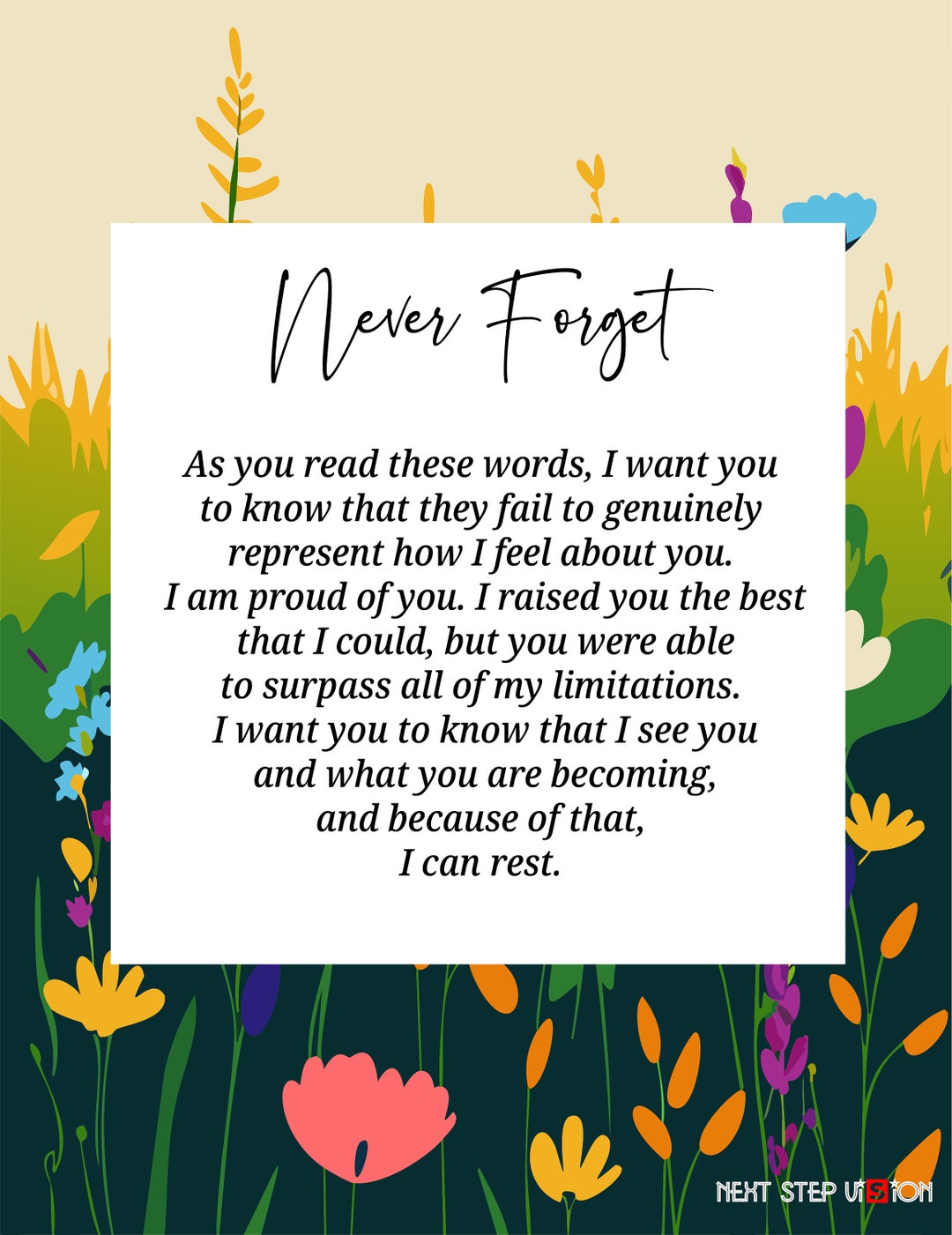 Never Forget is for Parents Who Want to Remind Their Children That They ...