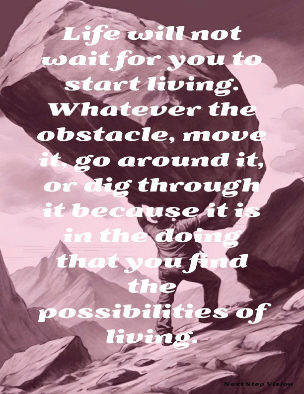 Push Through Motivational Digital Poster Inspirational Wall Art Gift ...