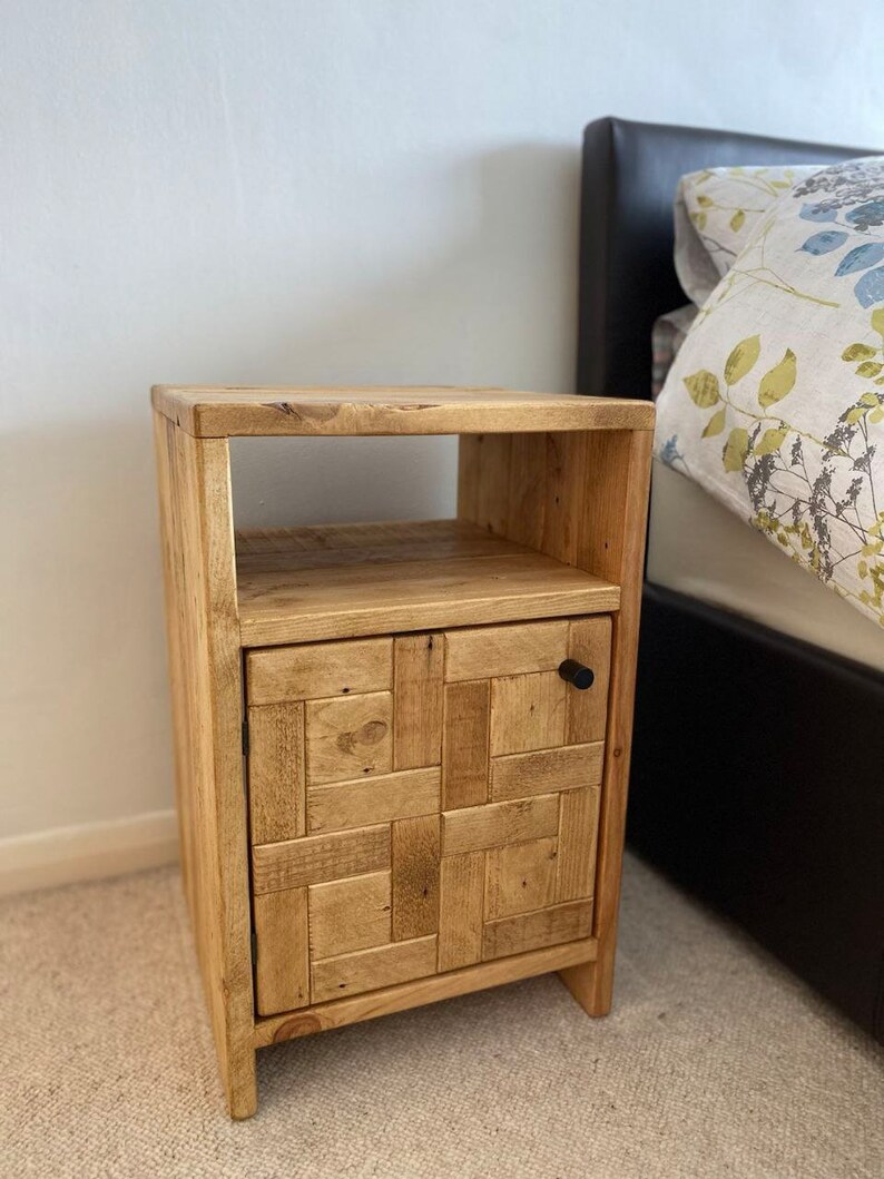 Rustic Bedside Table - Etsy UK