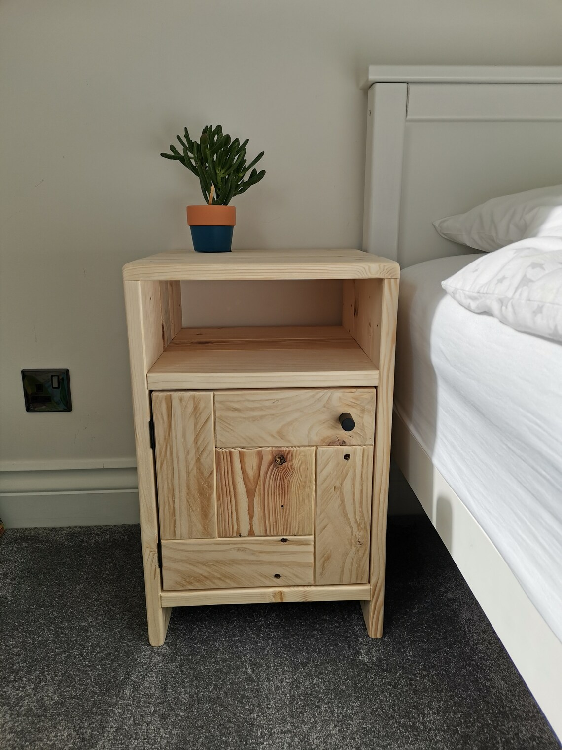 Rustic Bedside Table - Etsy UK