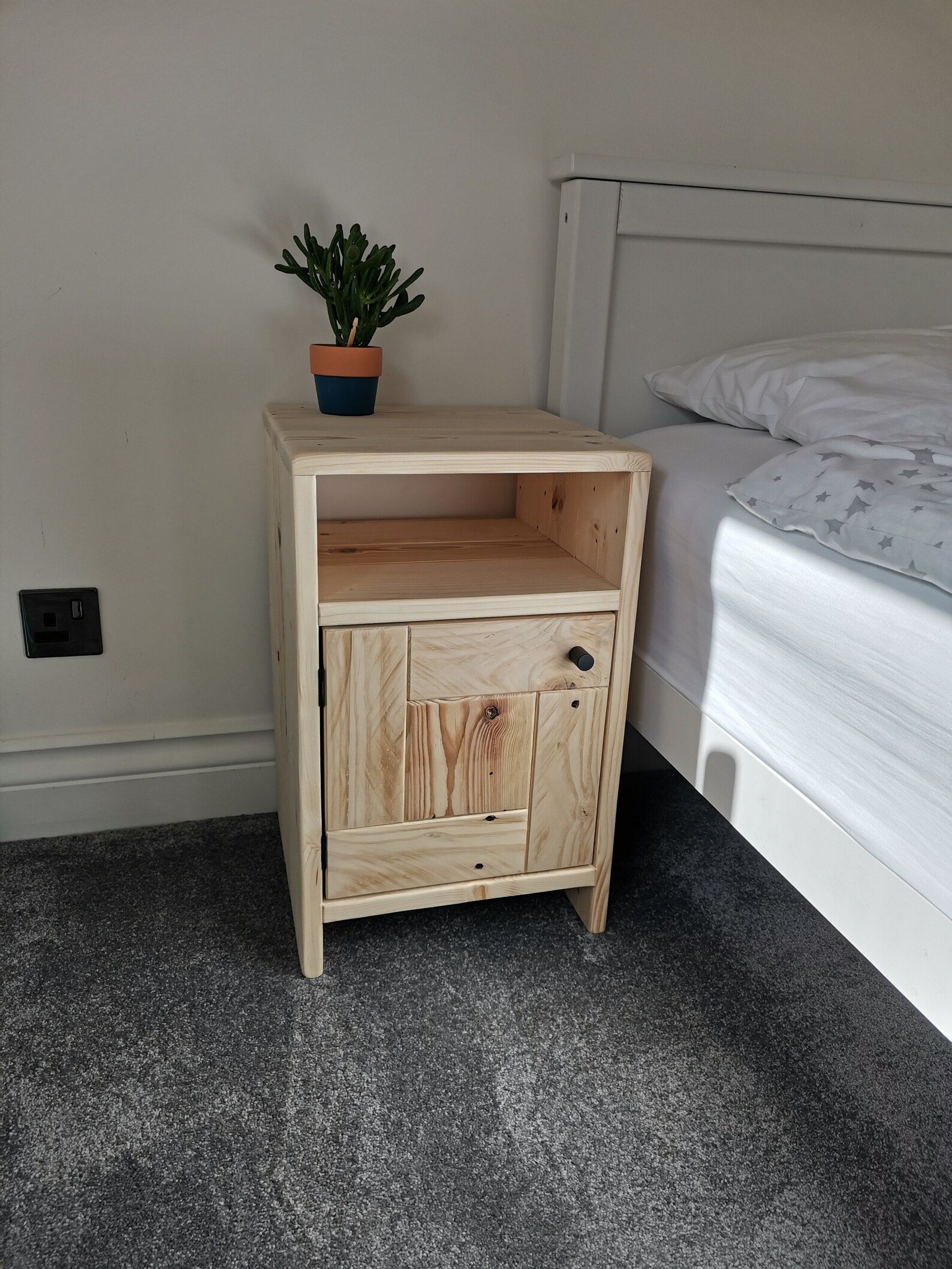Rustic Bedside Table - Etsy UK