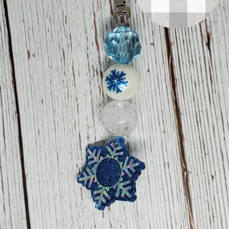 Snowflake Keychain - Etsy