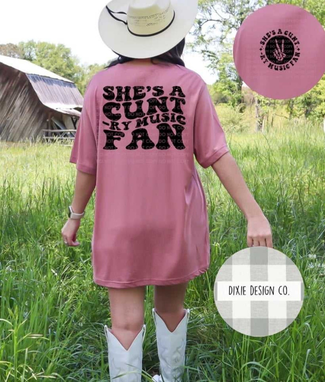 She's A Cunt-ry Music Fan, Country Music Fan Shirt, Country Music, Country Shirt, Country Tshirt ...