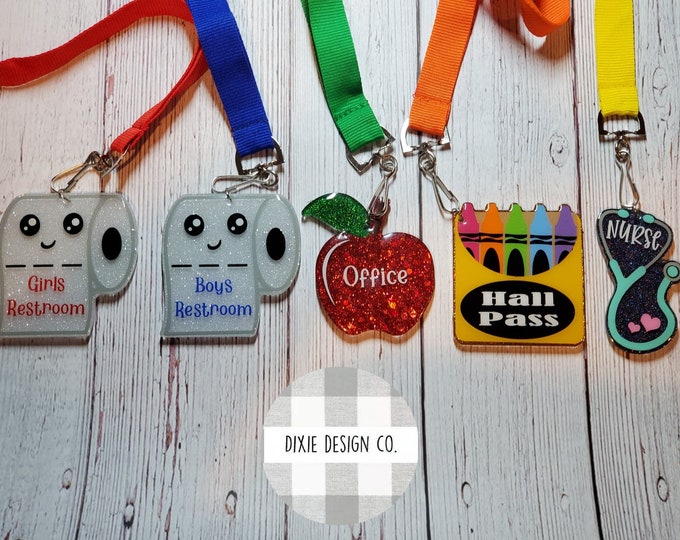 Classroom Hall Passes Hall Pass Teacher Gift Classroom - Etsy