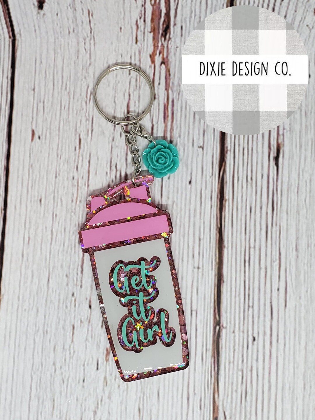 Get It Girl Keychain, Shaker Bottle, Keychain, Fitness Inspiration, Gym ...