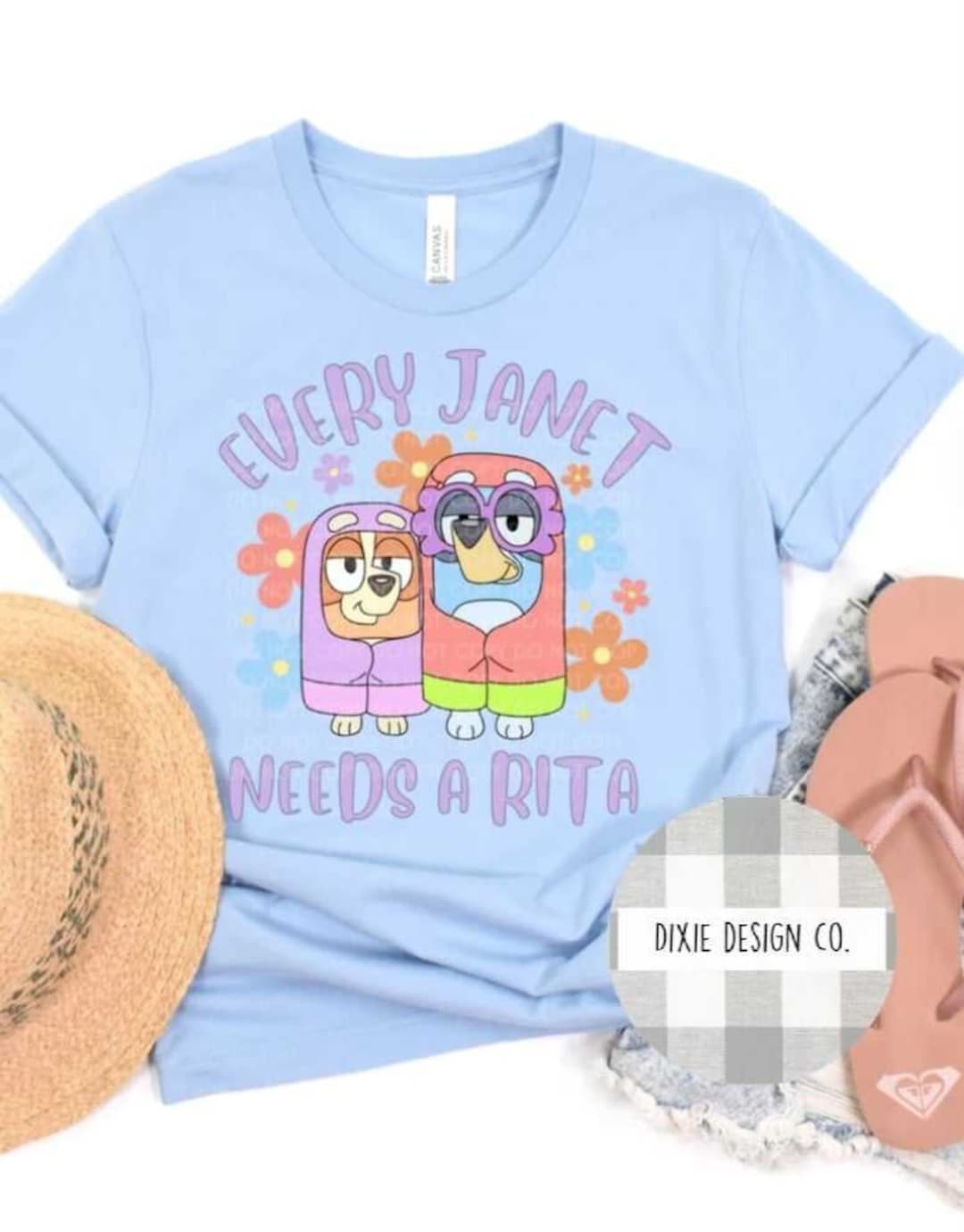 Every Janet Needs A Rita, Dog Shirt, Funny Dog Shirt, Heeler, Janet ...