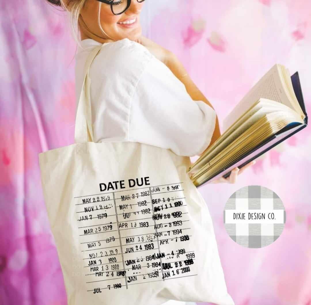 Library Card Tote, Book Tote, Tote Bag, Tote, Canvas Bag, Library Bag ...