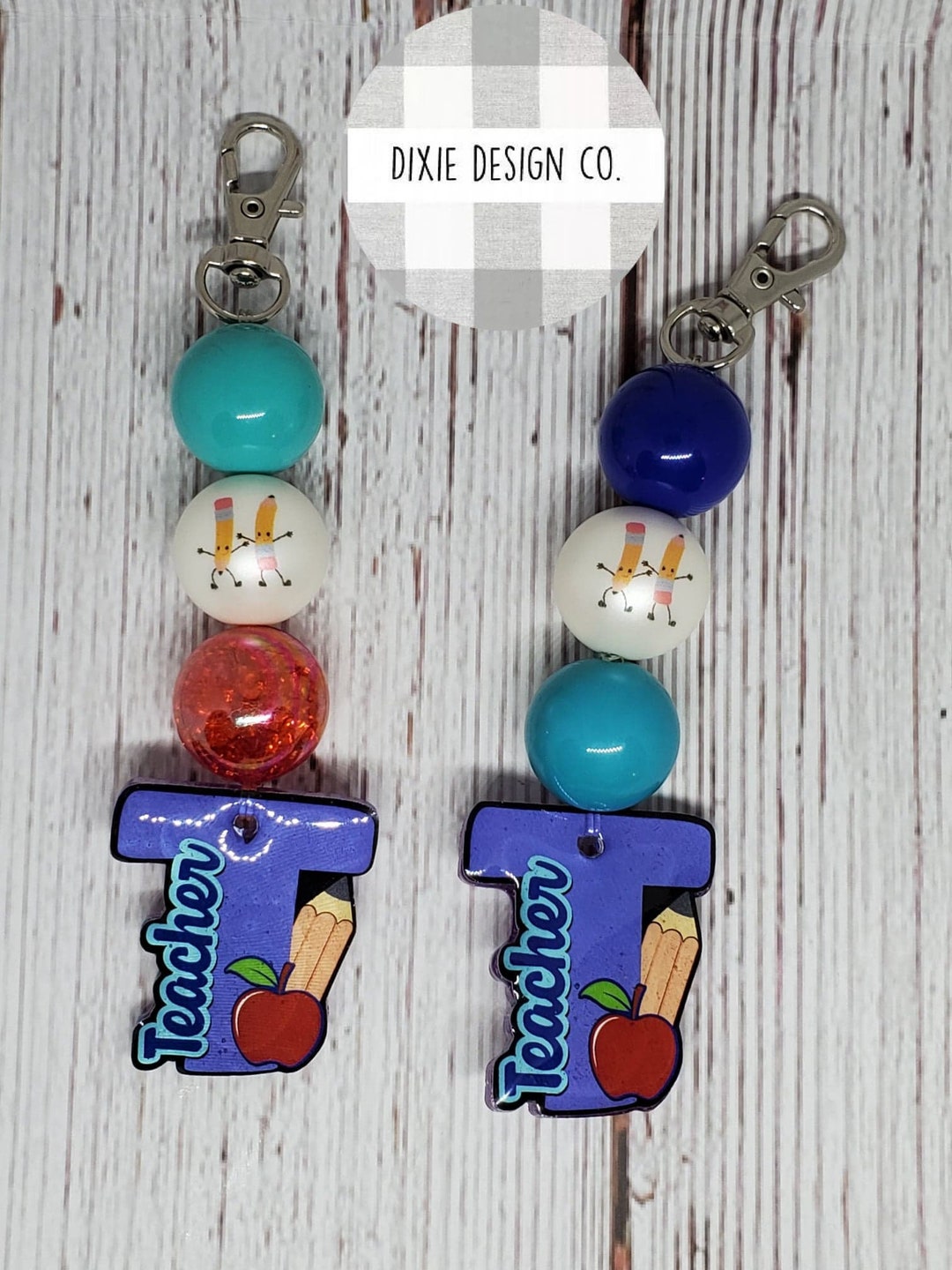 Teacher Keychain, Teacher Beaded Keychain, Teacher Gift, Gift for ...