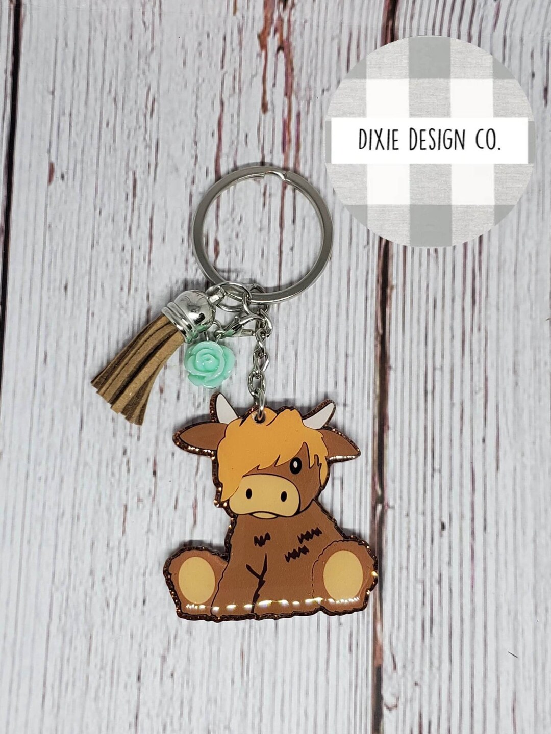 Cow Keychain, Highland Cow Keychain, Cute Cow, Cow, Keychain - Etsy