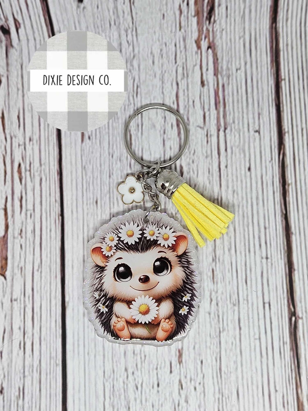 Hedgehog Keychain, Hedgehog, Hedgehog Badge Reel, Badge Reel, ID Holder ...