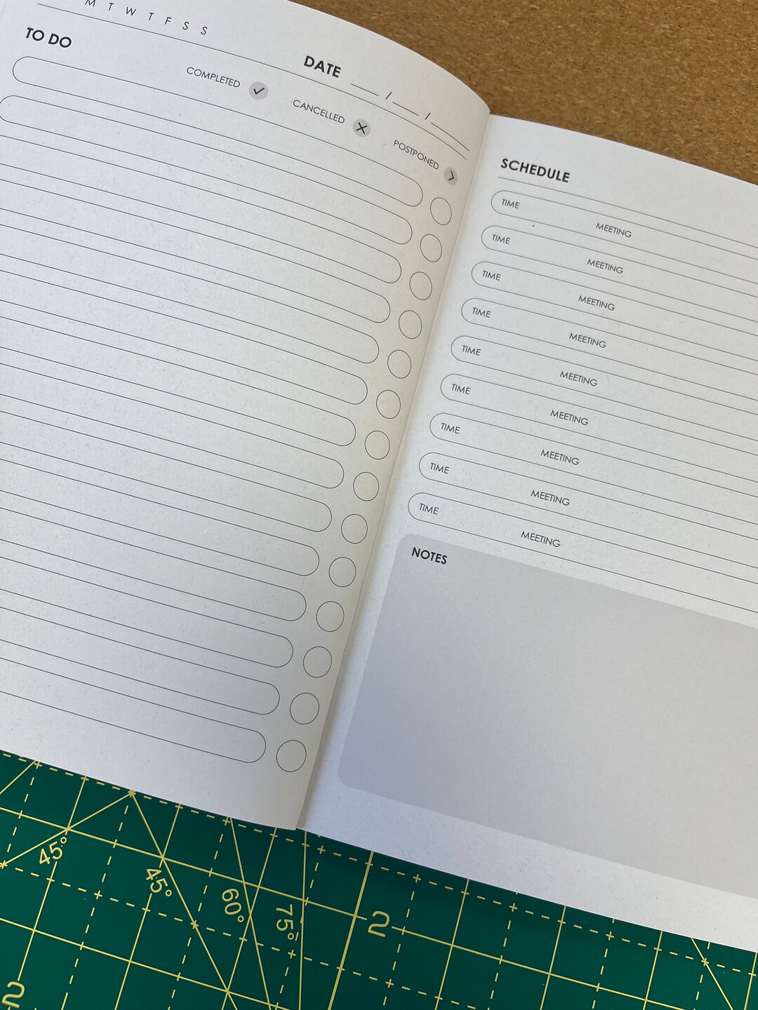 Daily Planner - A5 - Recycled - 48 Double Paged - Daily Notebook - to ...