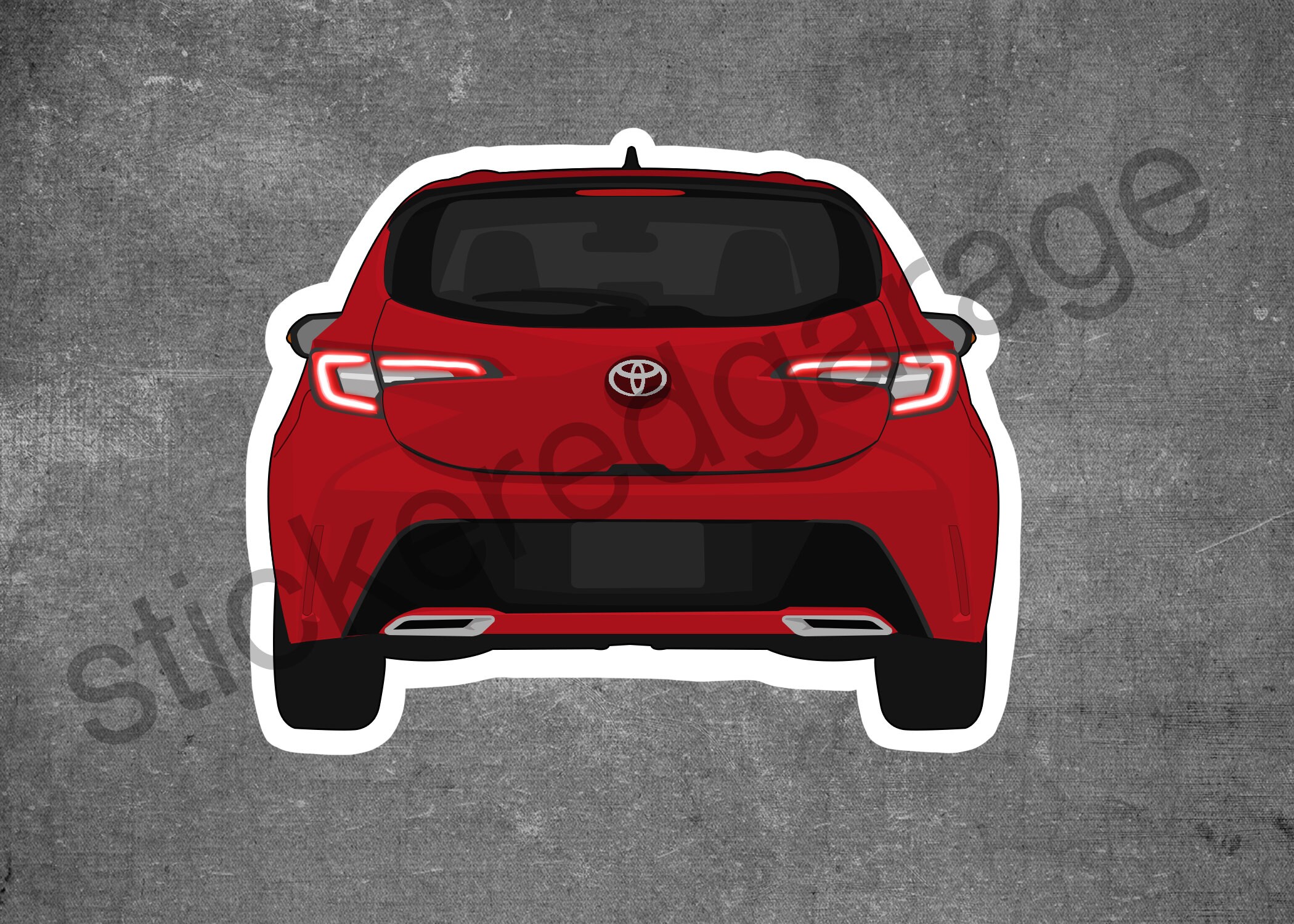 2021 Toyota Corolla Hatchback Rear Sticker | Etsy