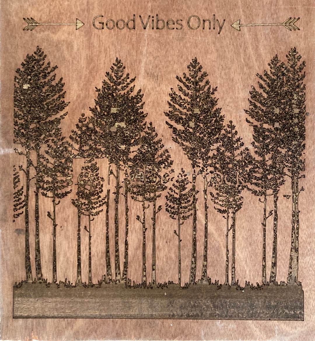 Good Vibes Forest Through Trees - Etsy