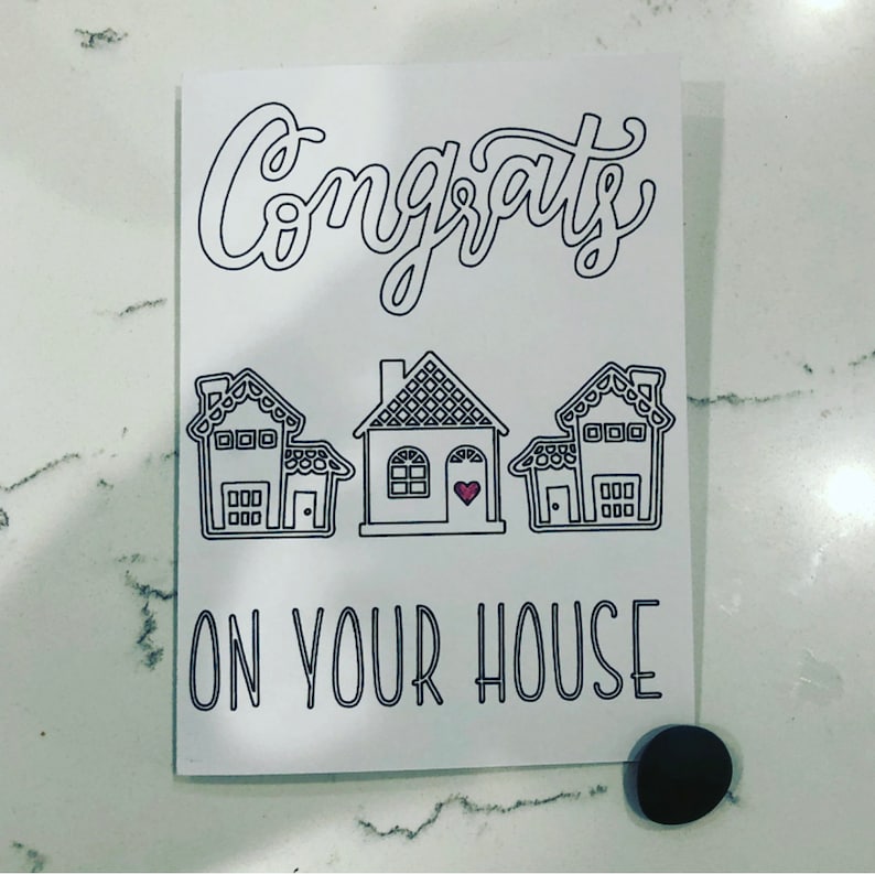 Congrats on Your Move // New House Card // Housewarming Card // House ...