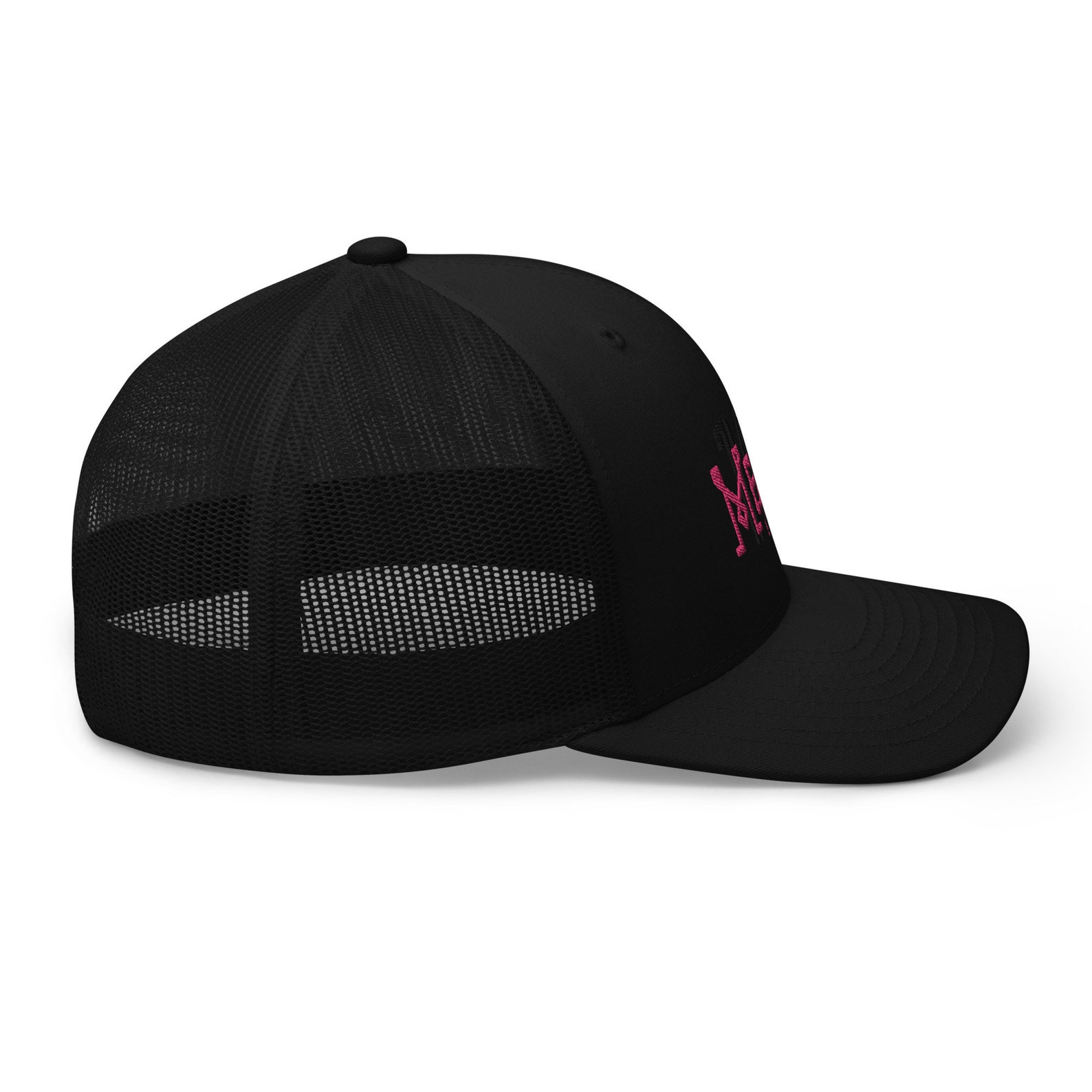 Messi Inter Miami Embroidered Trucker Hat: Black on Black Graffiti Cap ...