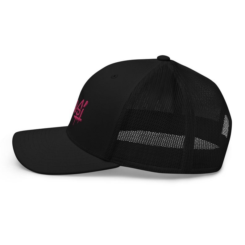 Messi Inter Miami Embroidered Trucker Hat: Black on Black Graffiti Cap ...