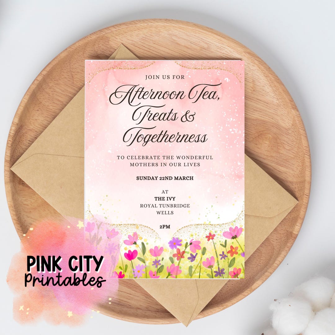 Mothers Day Afternoon Tea Party Invitation | High Tea | Digital ...