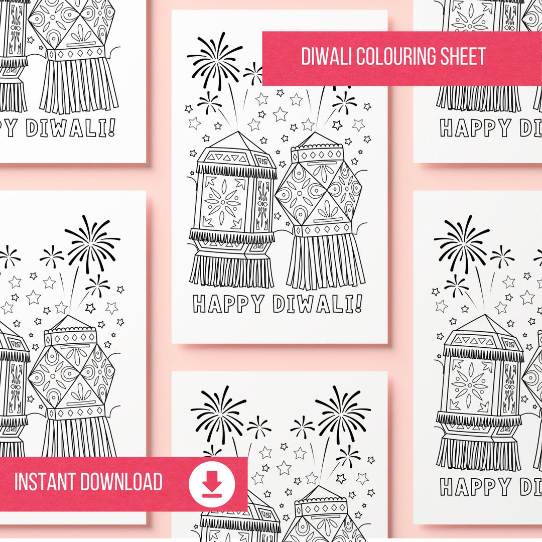 Diwali Preschool Coloring Sheet | Diwali Colouring Pages for Kids ...