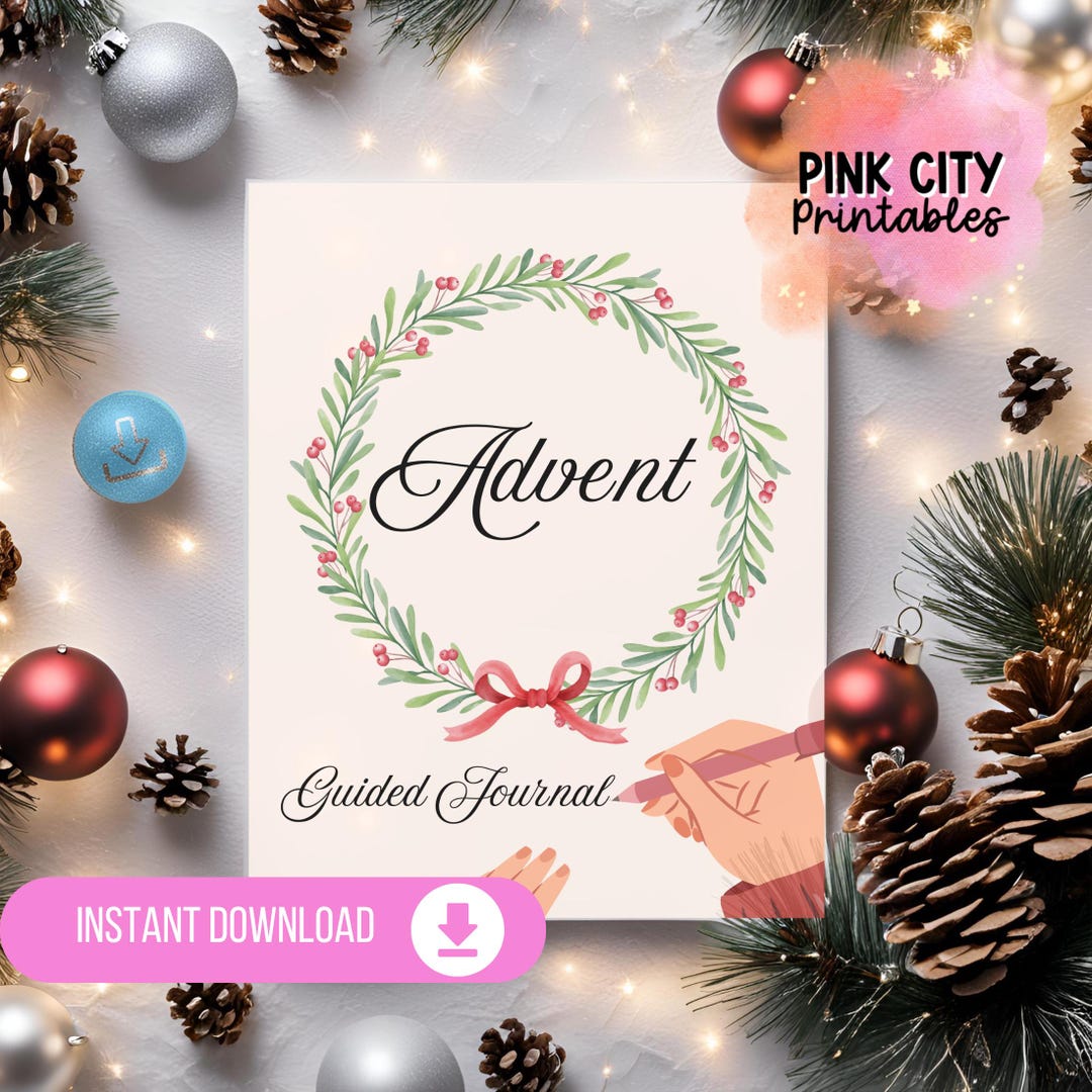Christmas Advent Journal PDF | 25 Festive Prompts | Immediate Download ...