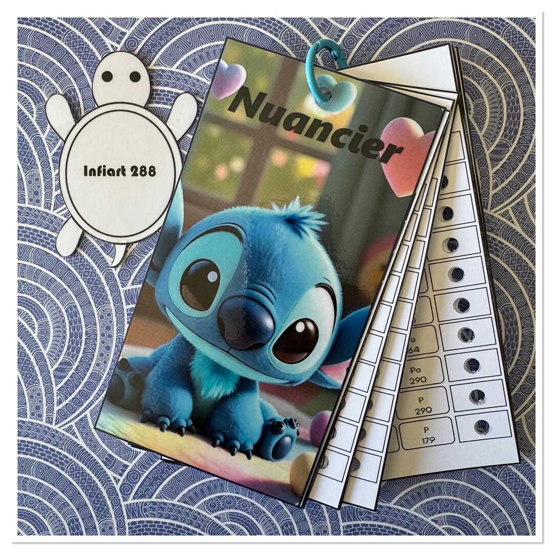 Infiart 288 Color Chart - Numbered Color Chart - Etsy Australia