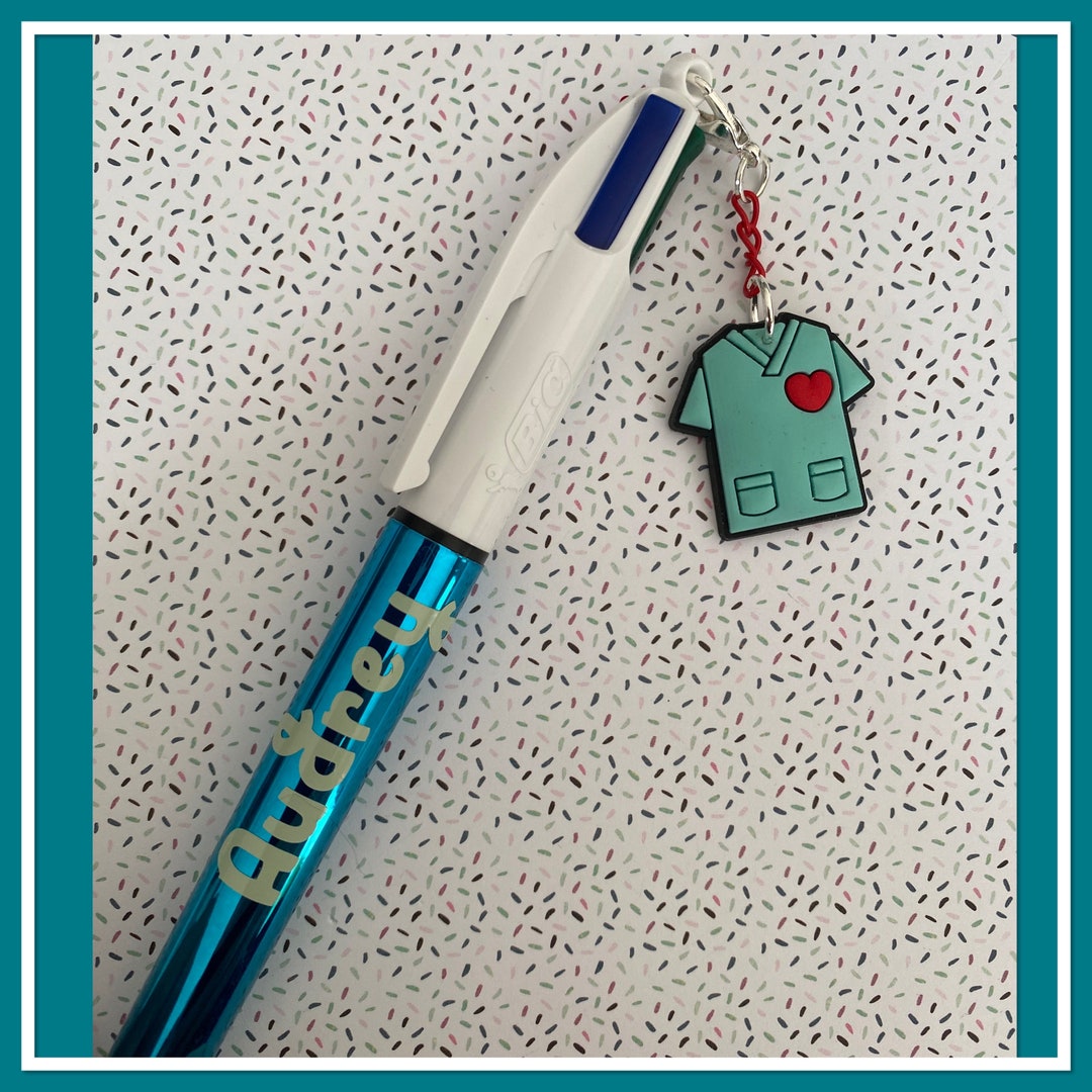 Personalized 4-color Bic Pen With Caregiver/nurse Charm - Etsy