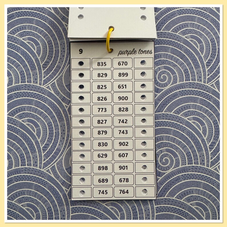 Guangna 360 Color Chart - Numbered Color Chart - Choice of Initial ...