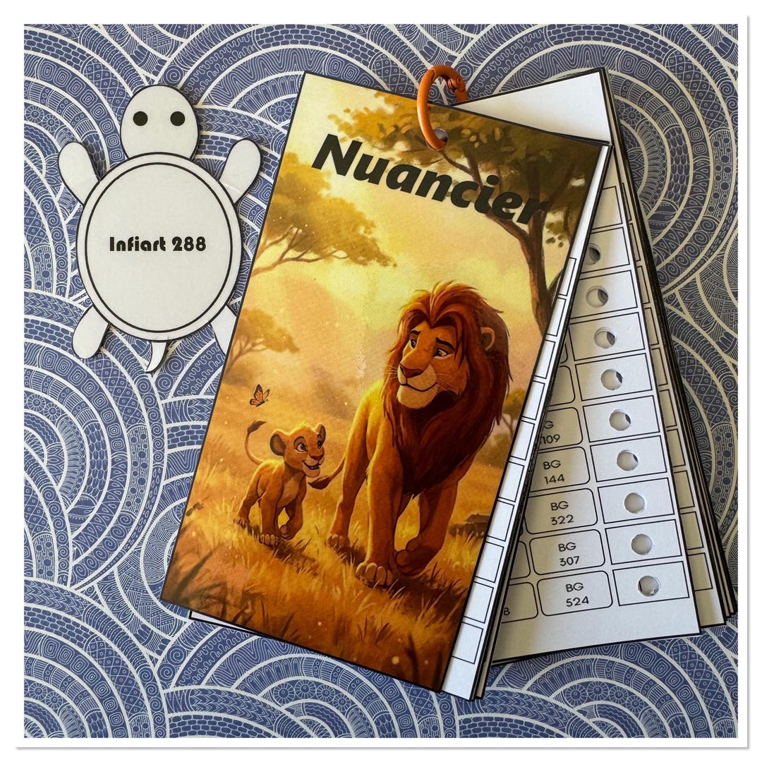 Infiart 288 Color Chart - Numbered Color Chart - Etsy Canada