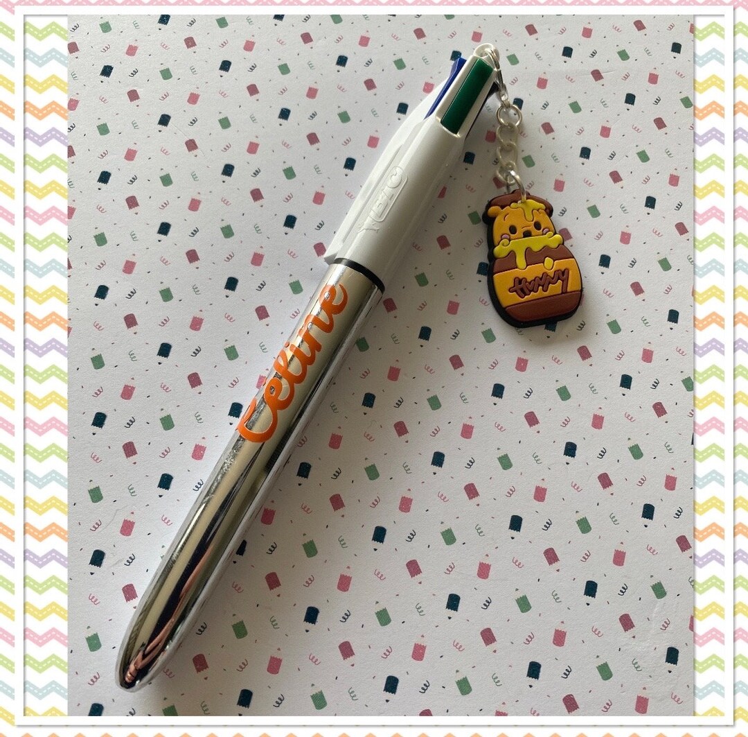 Personalized 4-color Bic Pen With Winnie the Pooh Charm - Etsy