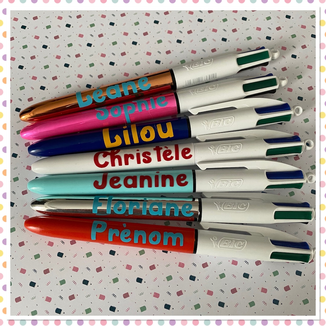 Personalized 4-color Bic Pen - Etsy