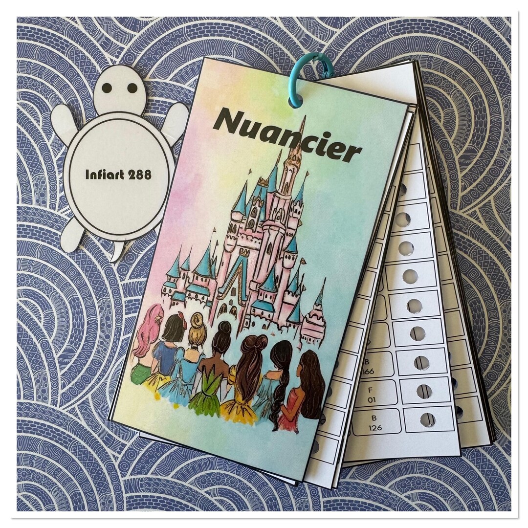 Infiart 288 Color Chart - Numbered Color Chart - Etsy Australia