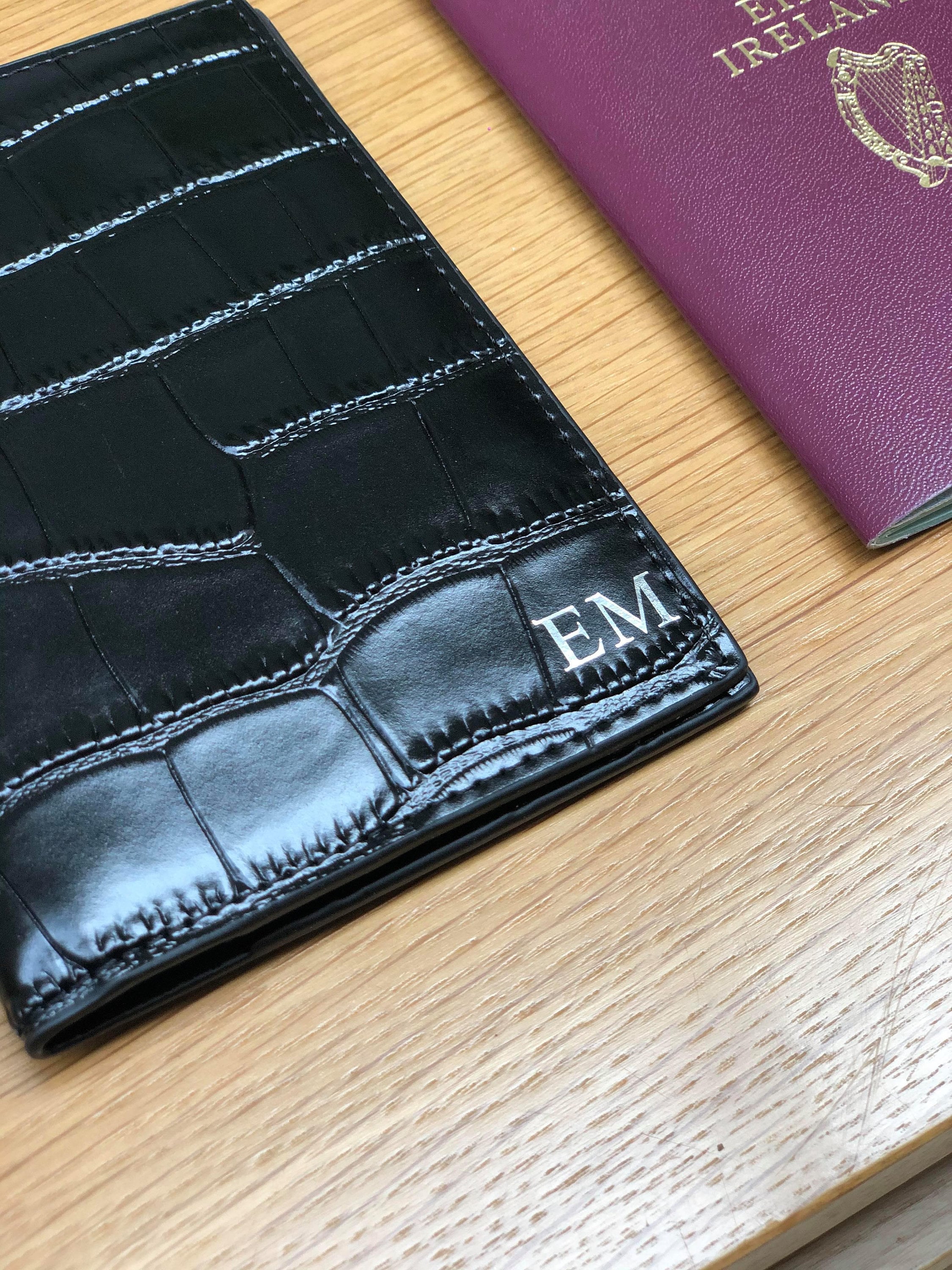 Personalised Leather Passport Holder Genuine Leather - Etsy UK