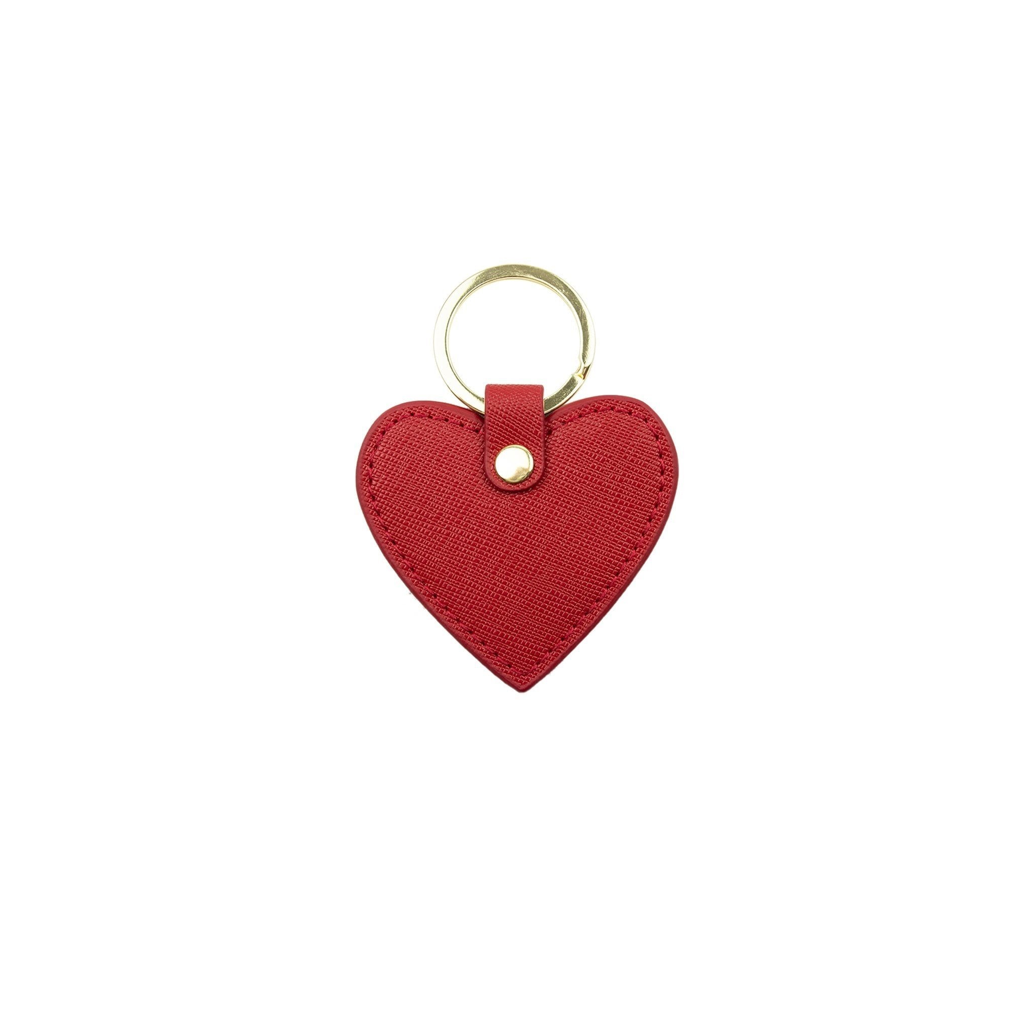 Personalised Red Heart Keyring Key Chain Monogrammed Genuine - Etsy UK