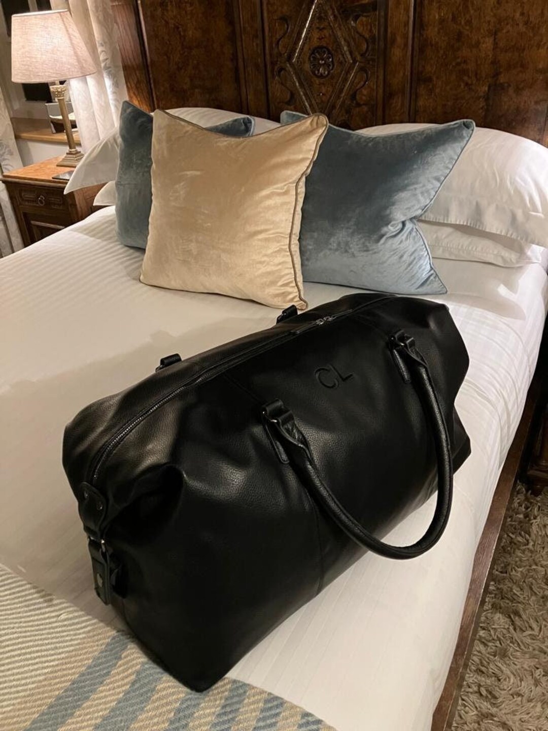 Personalised Overnight Weekender Holdall Bag - Embroidered Vegan ...