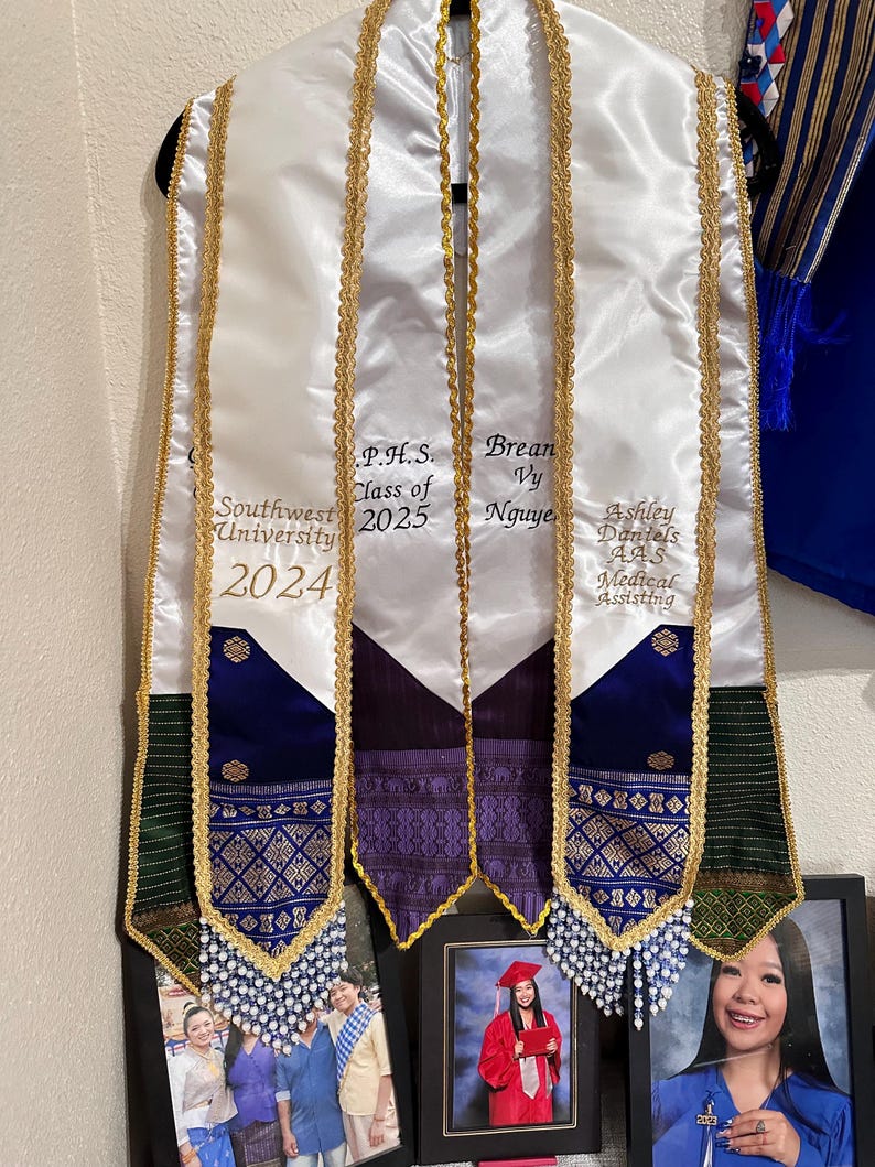 Traditional Laos Graduation Stoles - Etsy