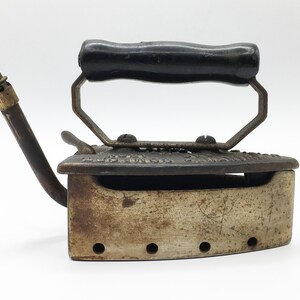 Antique Gas Iron and Trivet - Etsy