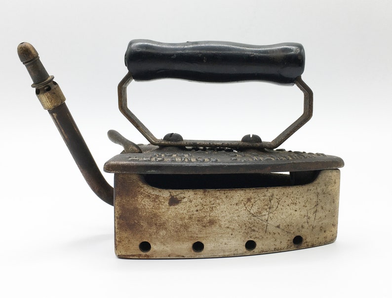 Antique Gas Iron and Trivet - Etsy