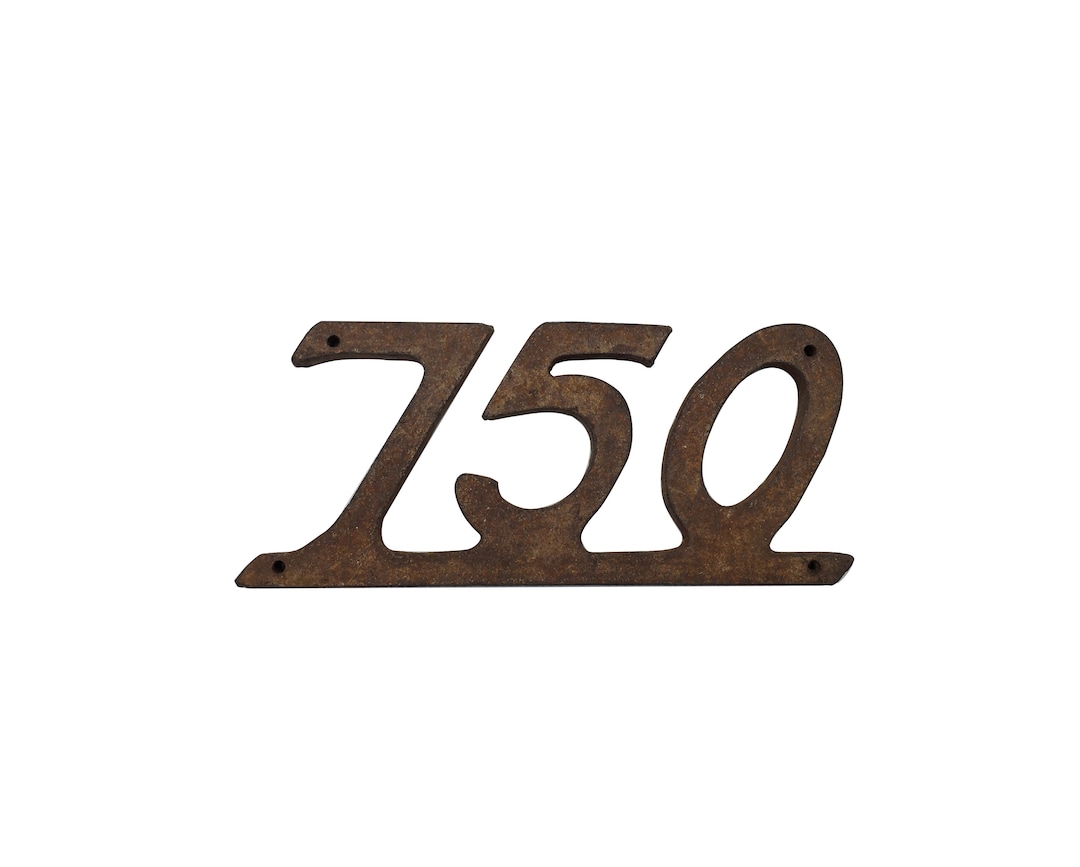 Antique Cast Iron Numbers 750 - Etsy