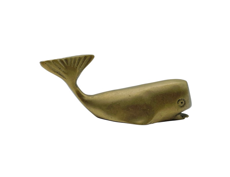 Small Cast Iron and Brass Whale Paperweights - Etsy