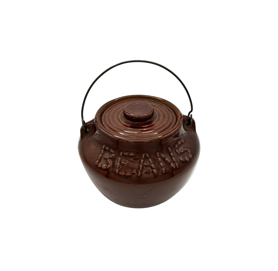 Vintage Bean Pot With Bail Handle - Etsy