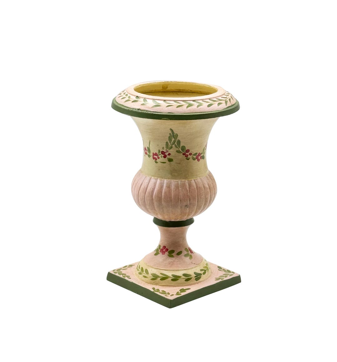 Small Hand Painted Campana Form Cast Brass Urn - Etsy