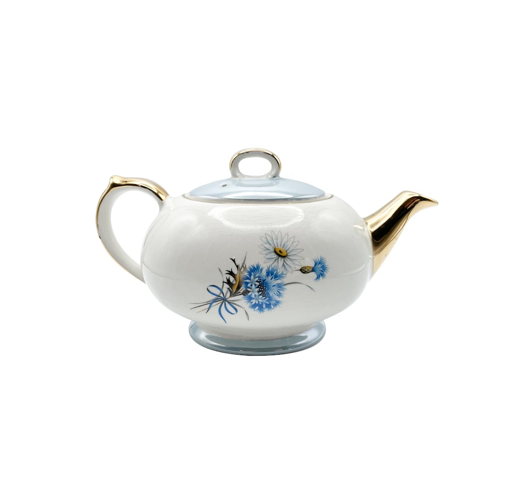 Gibsons Staffordshire Daisy and Thistle Teapot - Etsy