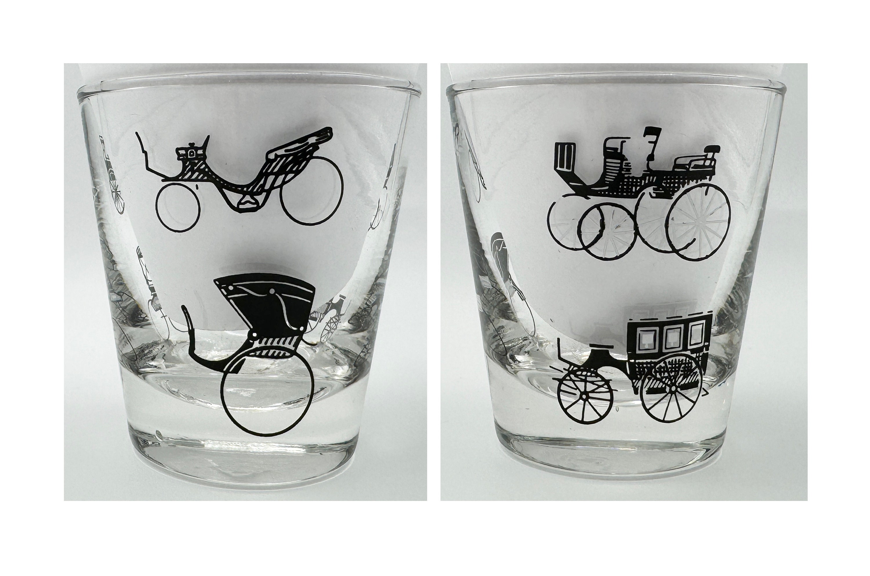 Six Mid Century Libbey Carriages Cocktail Glasses. 2 Highball, and 4 ...