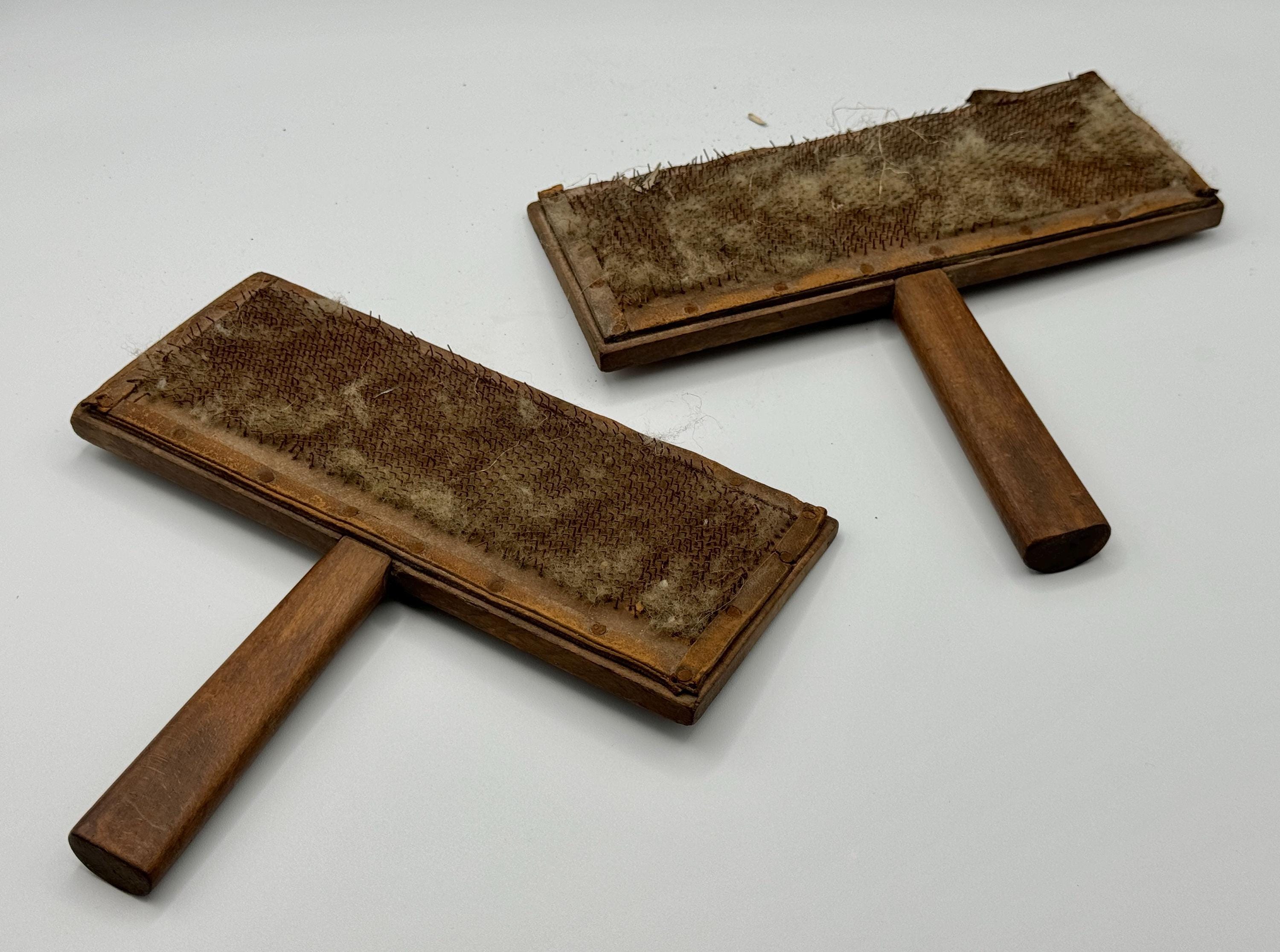 Antique Carding Wool Combs - Etsy