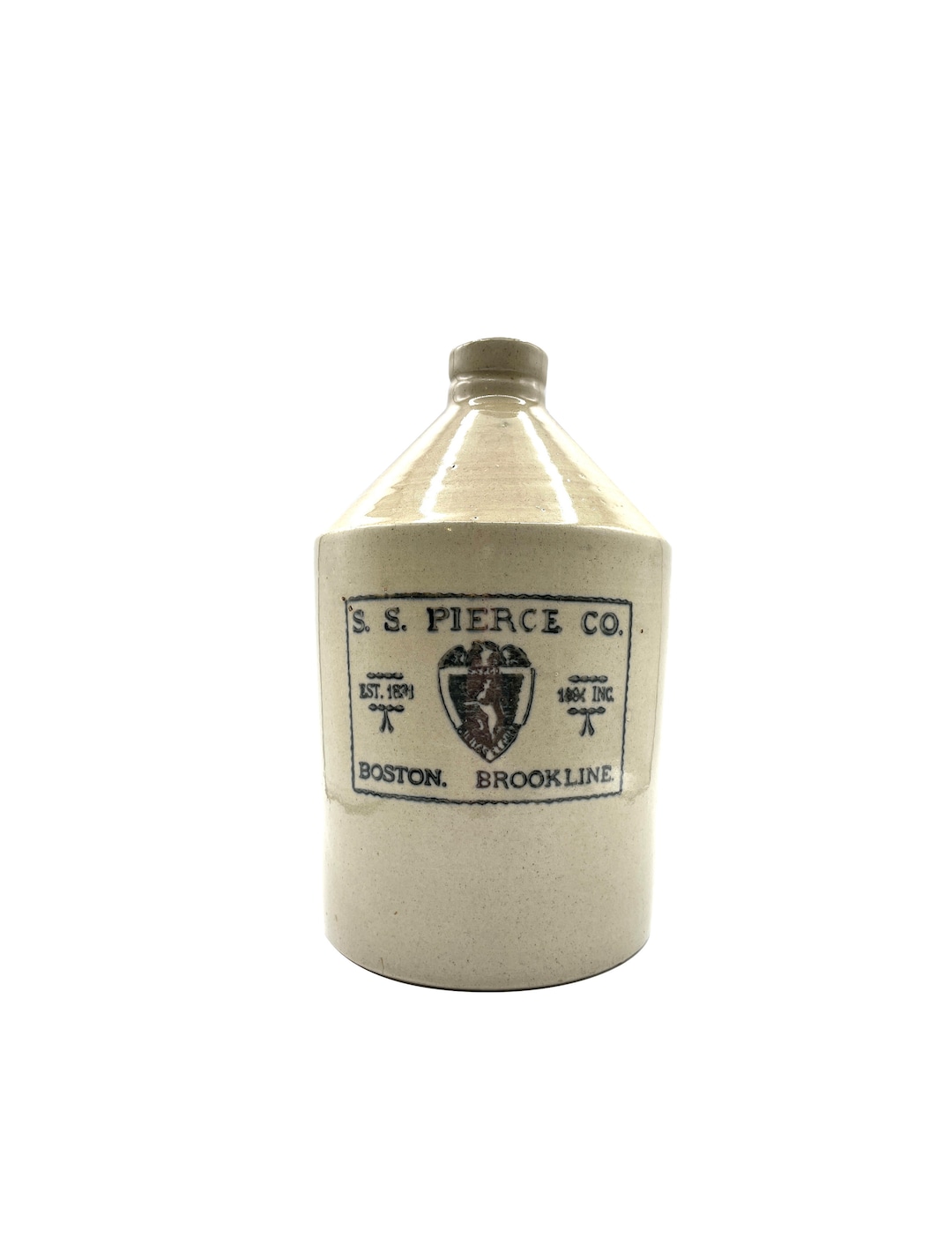 S.S. Pierce Co Half Gallon Stoneware Jug - Etsy