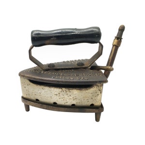 Antique Gas Iron and Trivet - Etsy
