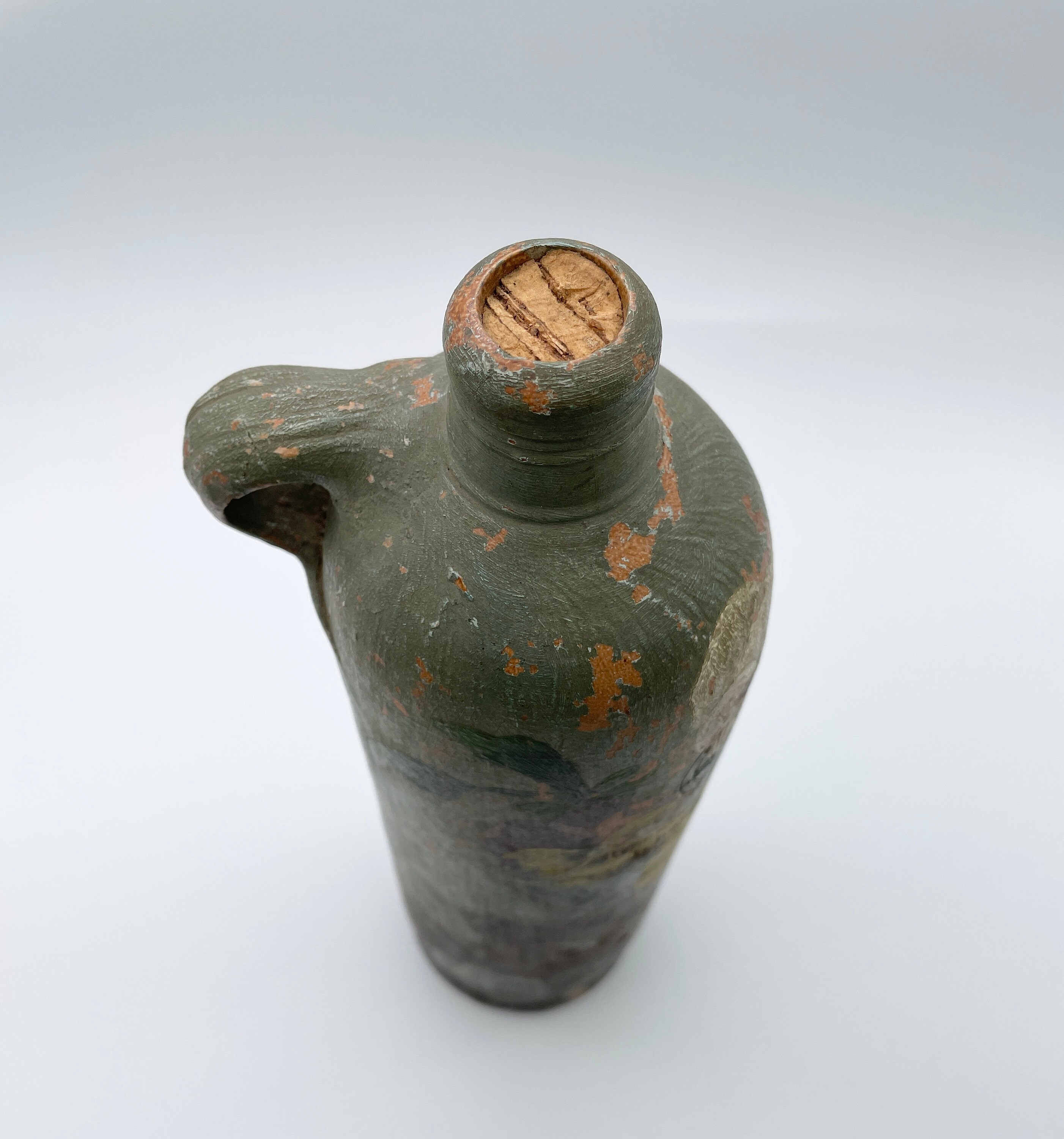Antique Stoneware Bottle With Hand Painted Pansies - Etsy