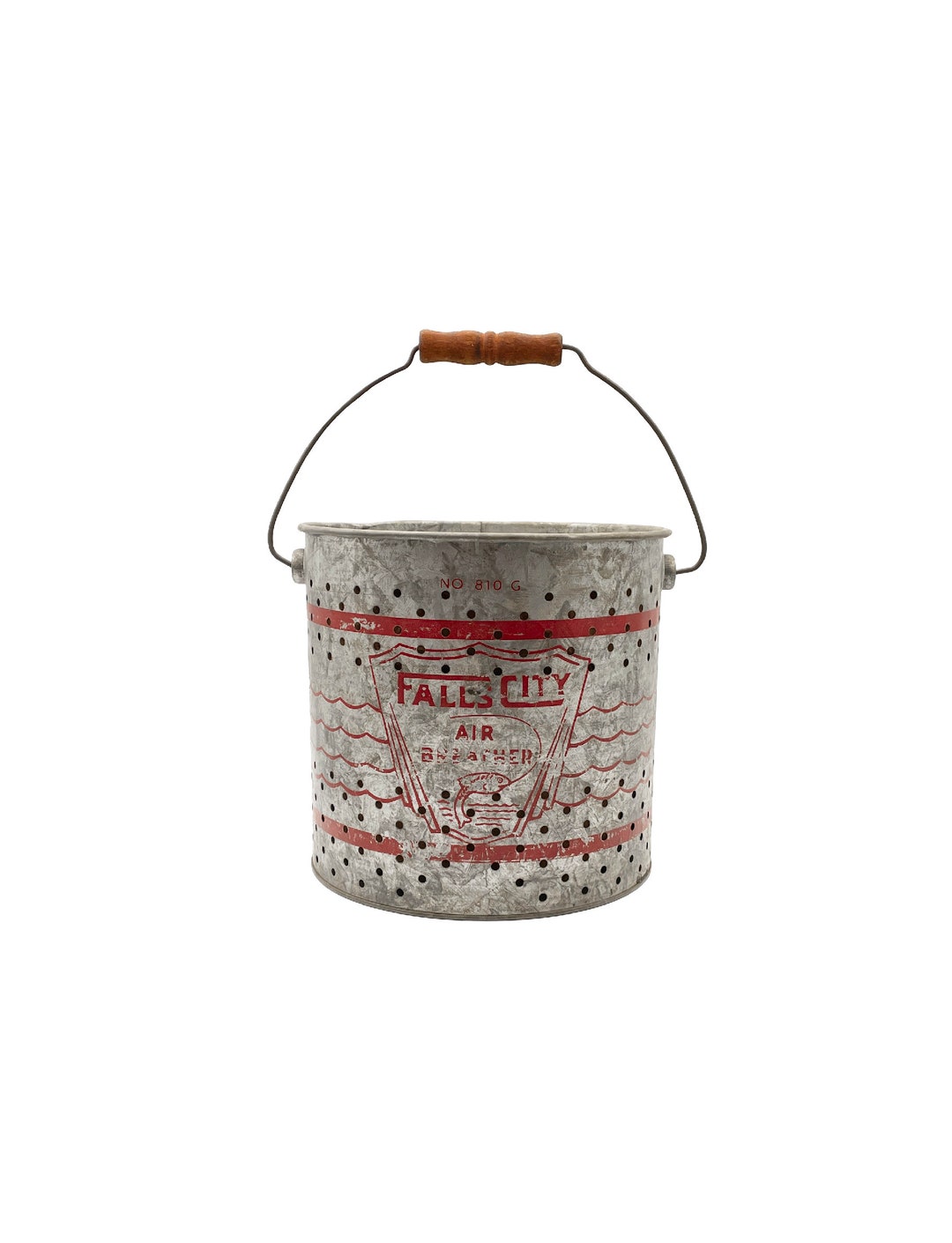 Falls City Air Breather Galvanized Minnow Bucket - Etsy