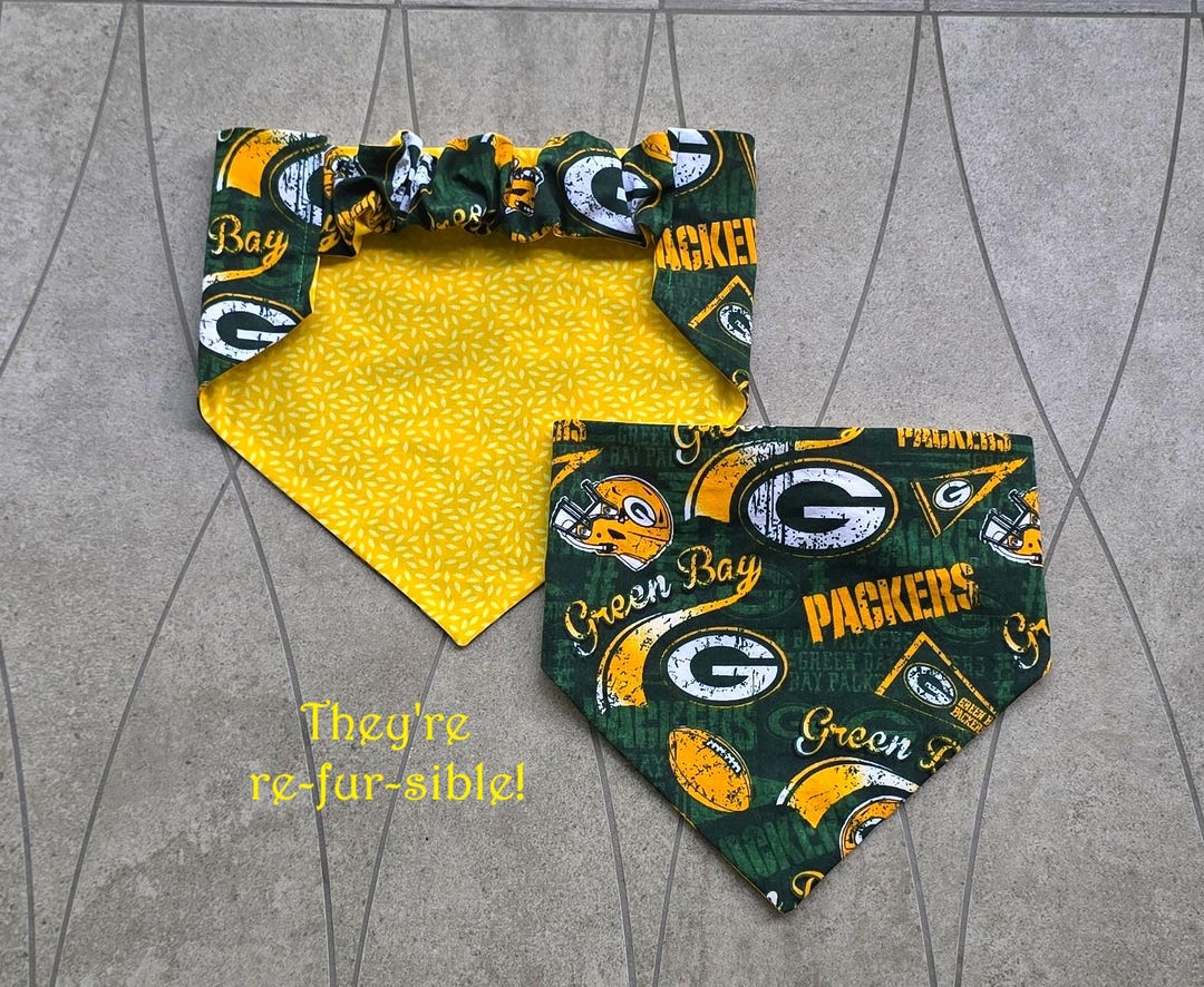 Packers Scrunchie Dog Cat Bandana – Reversible - Etsy