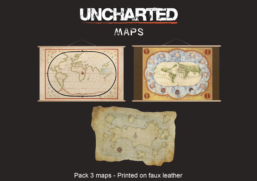 UNCHARTED MAPS Uncharted Movie Uncharted Poster Historical - Etsy