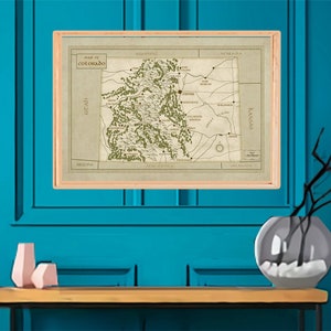 TOLKIEN COLORADO MAP, Fantasy Colorado Map, Colorado Map Hand Draw ...